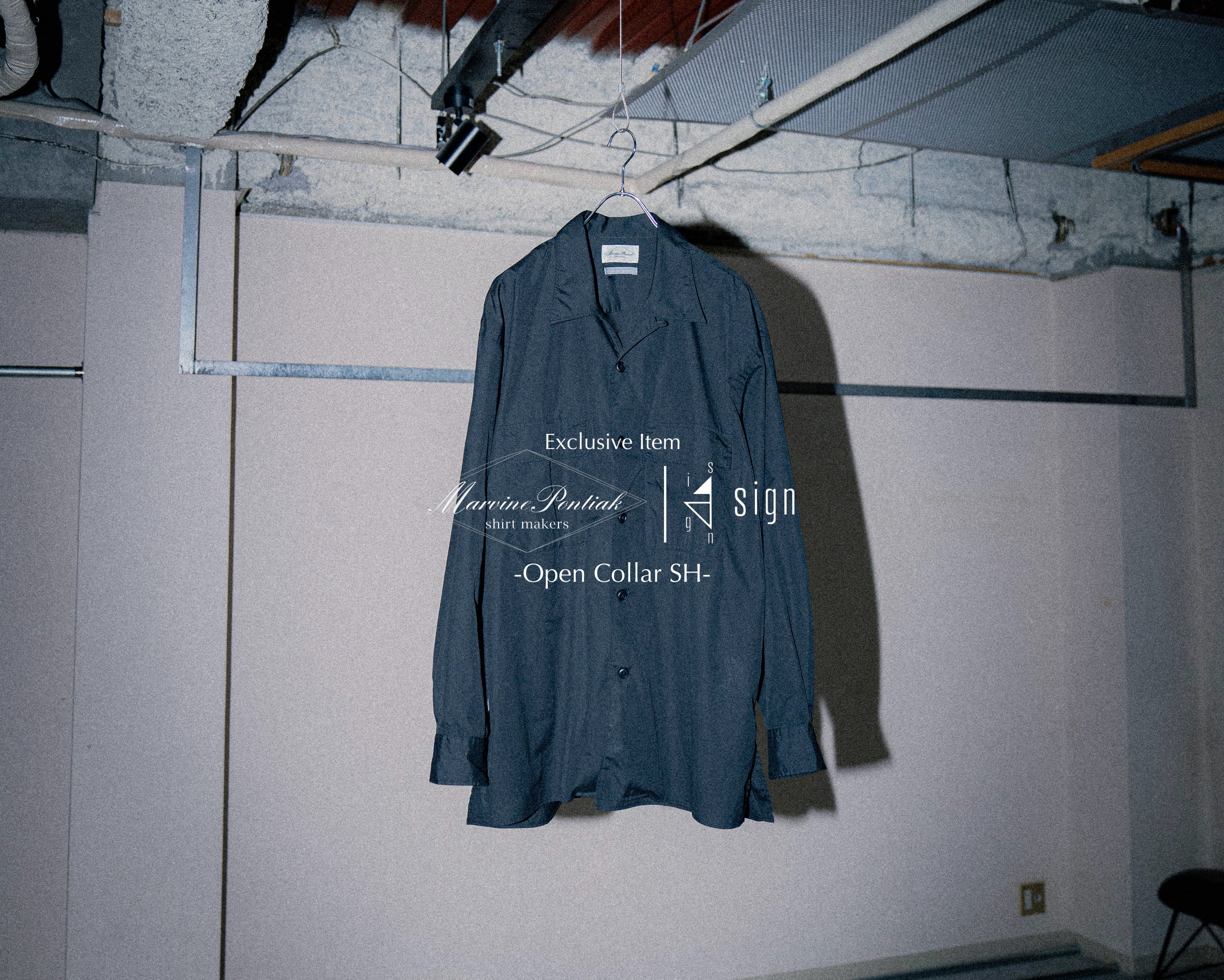 ”Marvine Pontiak Shirt Makers × sign” Open Collar SH 別注 – sign | サイン